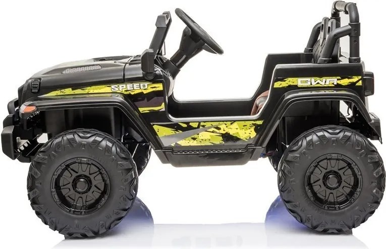 LEAN CARS Elektrické autíčko CH9956 černé, LED světla, ovladač