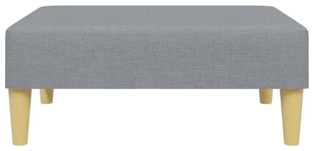 Petromila 2místná rozkládací pohovka polštáře podnožka světle šedá textil
