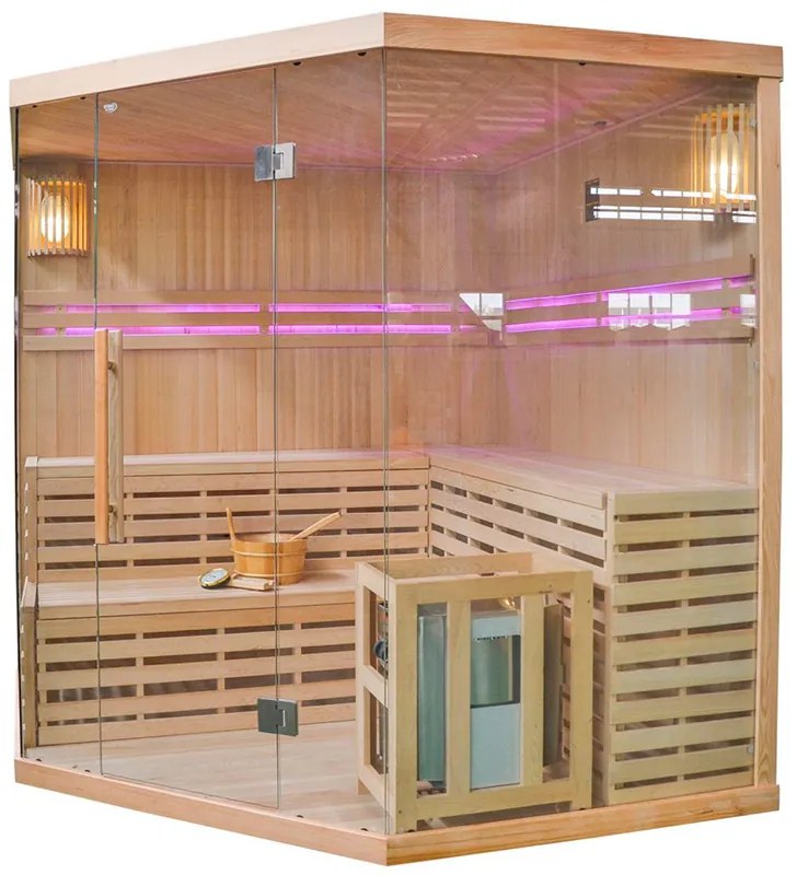 BPS-koupelny Finská sauna Relax  200x200, 5-6 osob