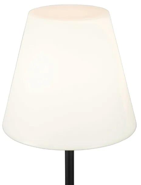 Venkovní stojací lampa černá s bílým odstínem 35 cm IP65 - Virginie