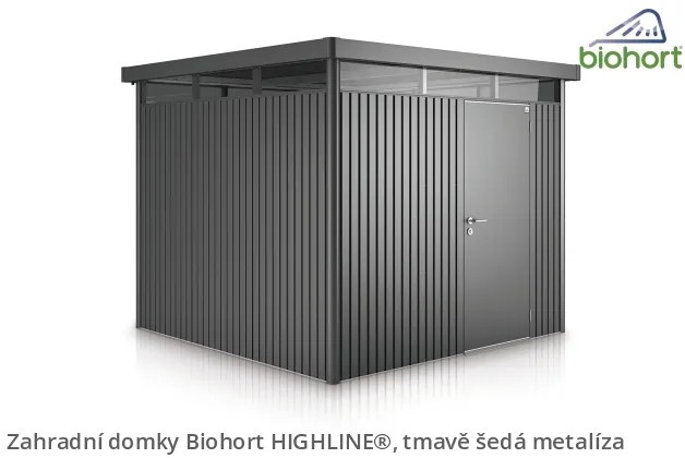 Biohort Zahradní domek HIGHLINE® HS-1K Barva: tmavě šedá metalíza