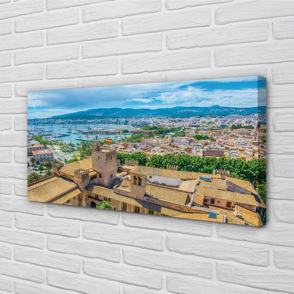 Obrazy na plátně Španělsko Port pobřeží město 120x60 cm