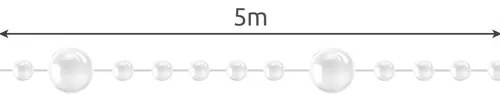 Věnec na vánoční stromeček - perly 5m Ruhhy 22499
