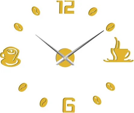Nalepovací hodiny na zeď káva I SENTOP 12P023
