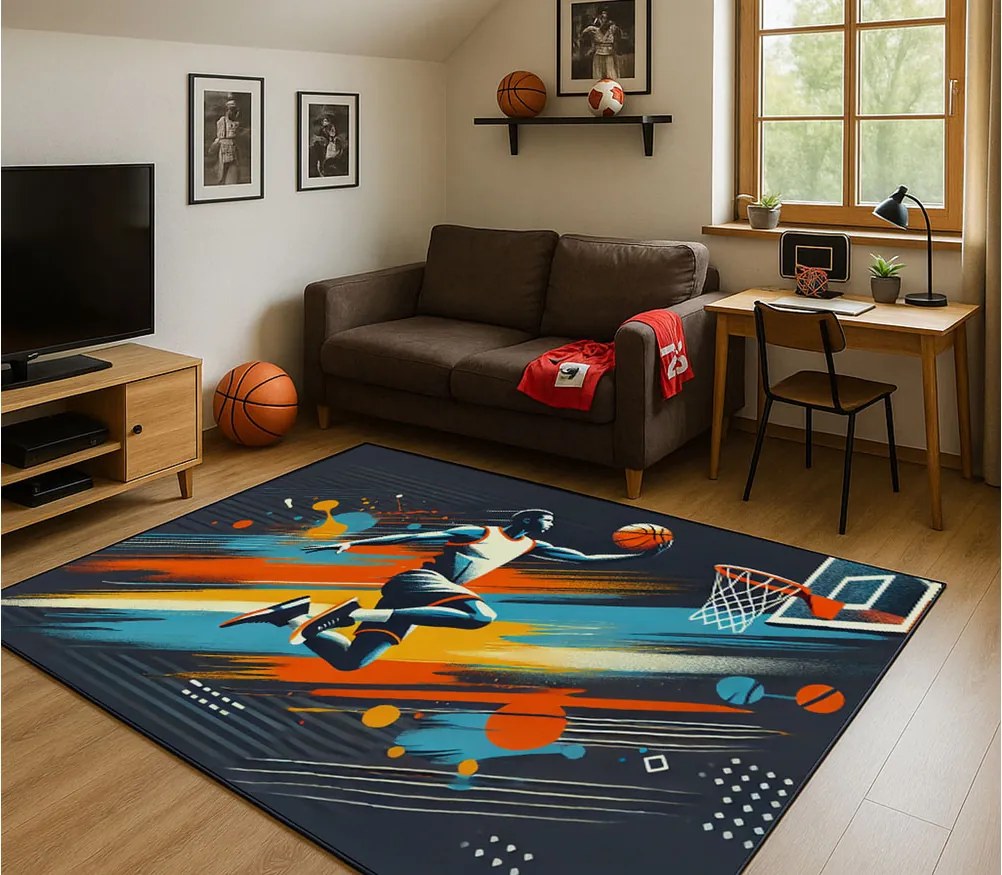 TZ Designový koberec „Basketbal“ Rozměr: 100x150 cm