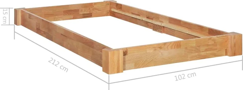 vidaXL Rám postele masivní dubové dřevo 90 x 200 cm [247256]