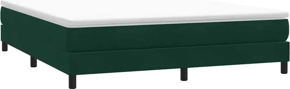 Postel Box Spring bez matrace tmavě zelená 180x220 cm samet 3315888