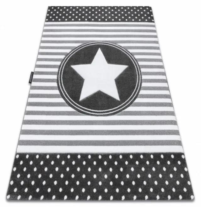 Dětský kusový koberec Hvězda šedý 240x330cm