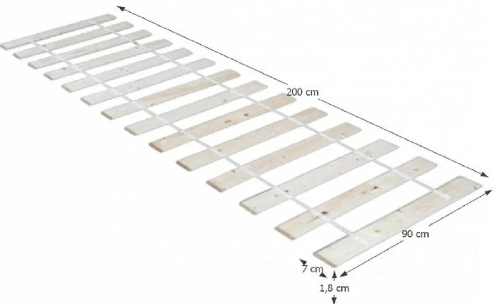 Kondela Rolovaný rošt, 90x200 cm, PLAZA