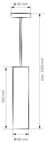 Lustr LATI 1xGU10/8W/230V černá