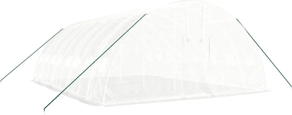 Skleník s ocelovým rámem bílý 48 m² 8 x 6 x 2,85 m 3188118