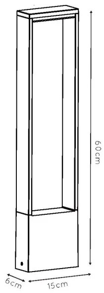Lucide 28857/61/30 - LED Venkovní lampa GOA LED/10W/230V IP54