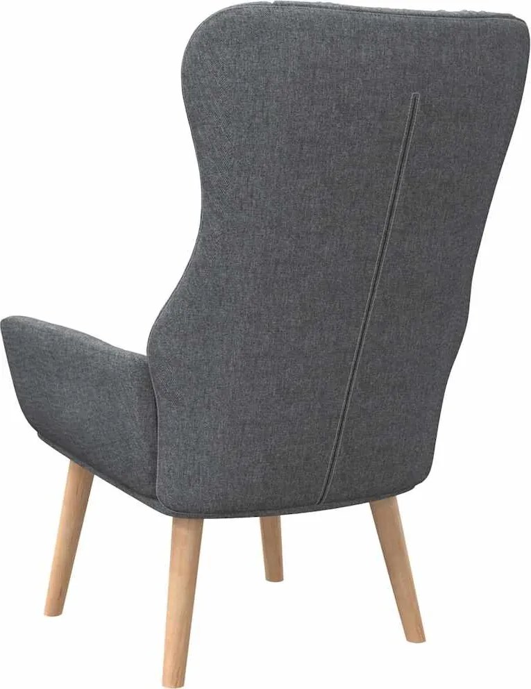 Relaxační židle tmavě šedá textil 341395