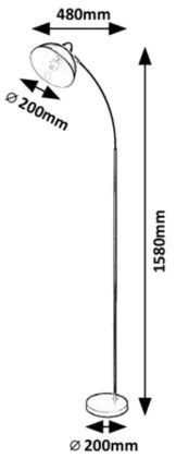 Rabalux 5239 - Stojací lampa DARON 1xE27/40W/230V bílá