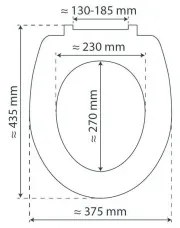 Schütte 80104 - Záchodové prkénko SPIRIT ANTHRAZIT SoftClose MDF dřevo