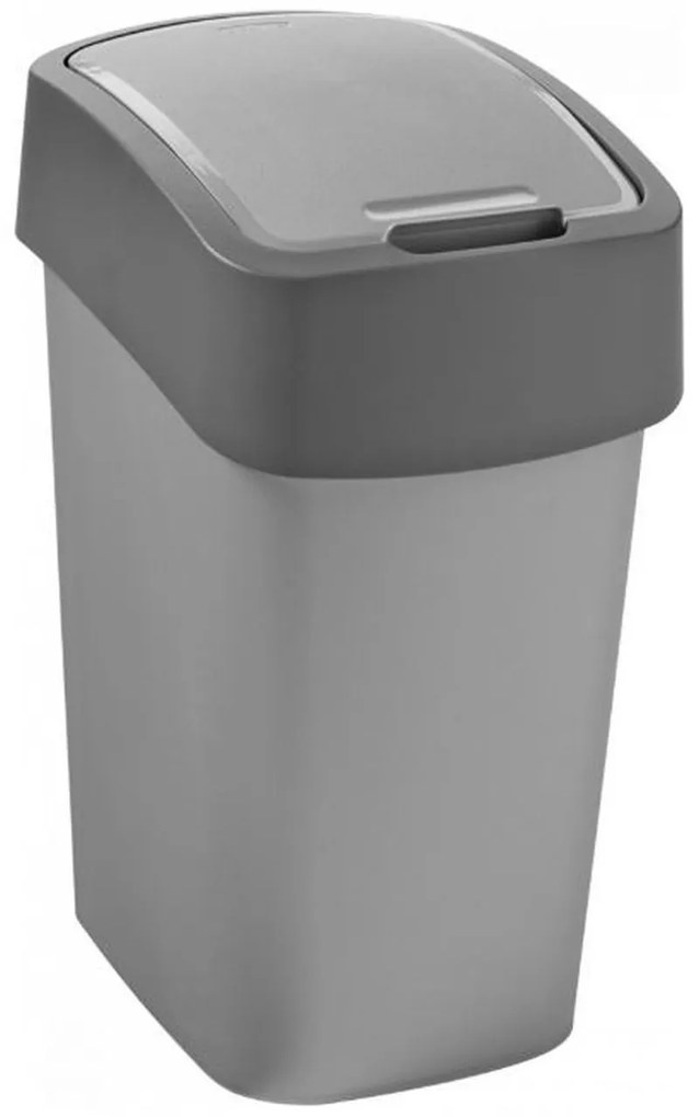 CURVER FLIP BIN 10L Odpadkový koš 35 x 18,9 x 23,5 cm stříbrná/šedá 02170-686