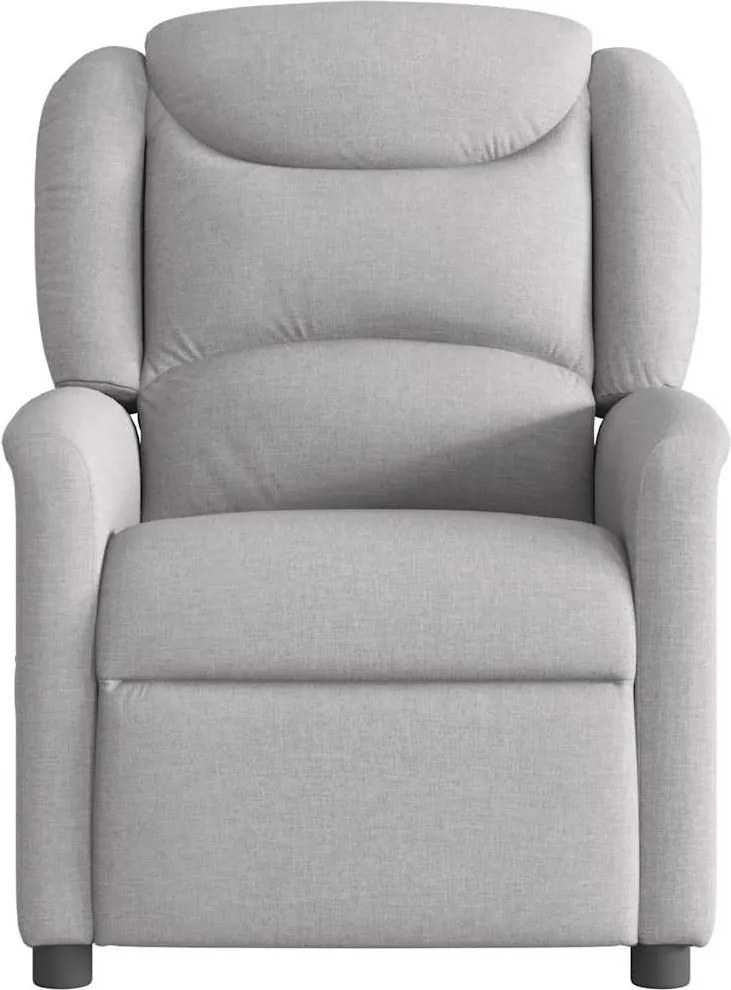 Elektrické masážní polohovací křeslo obláčkově šedé textil 3303193