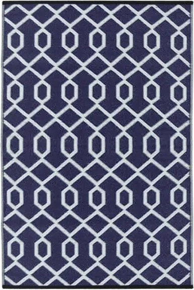 Fialovo-šedý oboustranný koberec vhodný i do exteriéru Green Decore Valencia, 90 x 150 cm