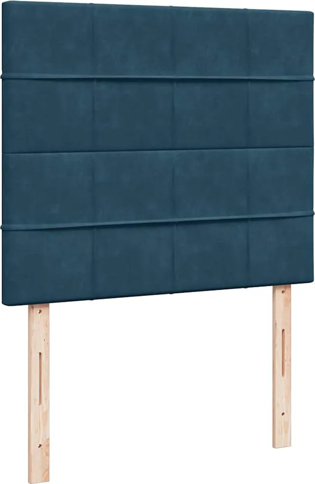 Box spring postel s matrací modrá 120 x 190 cm samet 3293162