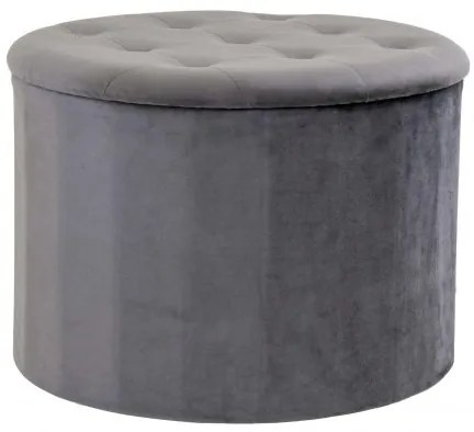 Taburet POUF TURUP HOUSE NORDIC Ø56 cm, samet šedý House Nordic 1504060