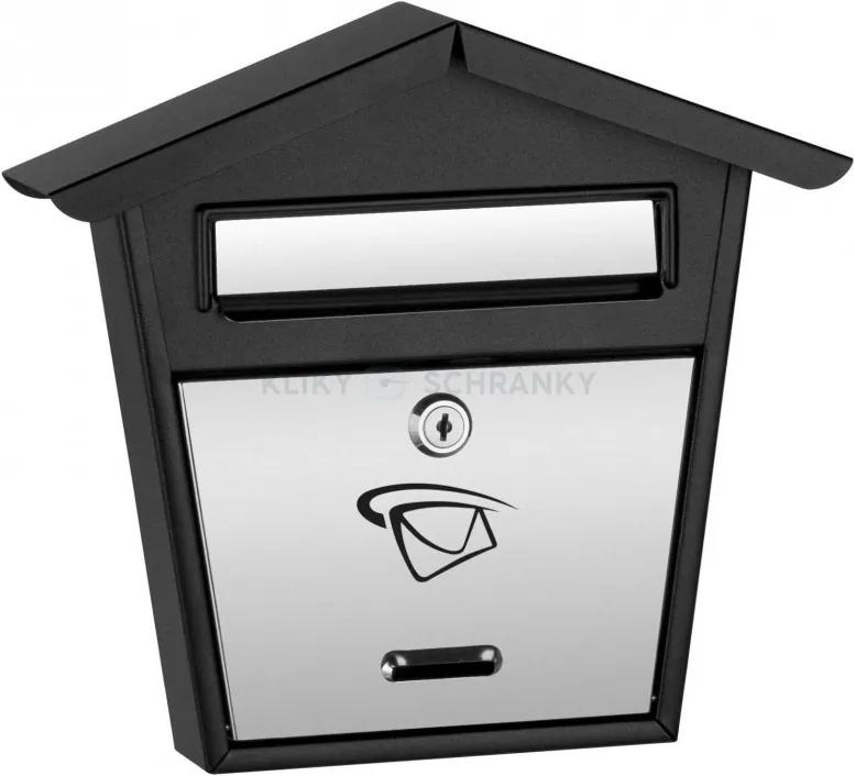 LUX12 poštovní schránka, Barva černá + nerez