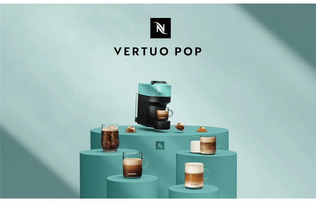 Kapslový kávovar Krups Nespresso Vertuo Pop XN920410 mint