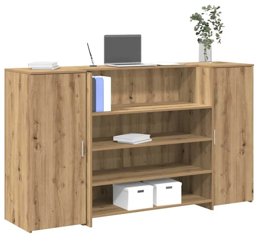Recepční stůl dub artisan 180x50x103,5 cm kompozitní dřevo 3324177