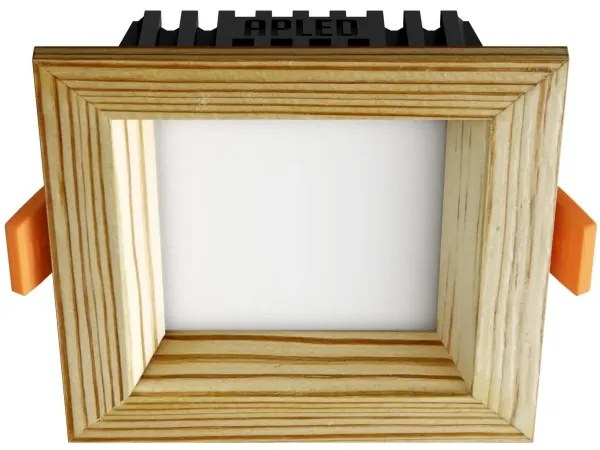 APLED -LED Podhledové SQUARE WOODLINE LED/6W/230V 3000K 12x12 cm borovice masiv