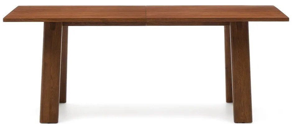 Rozkládací jídelní stůl s přídavnou deskou s deskou v dekoru ořechového dřeva 95x200 cm Arlen – Kave Home