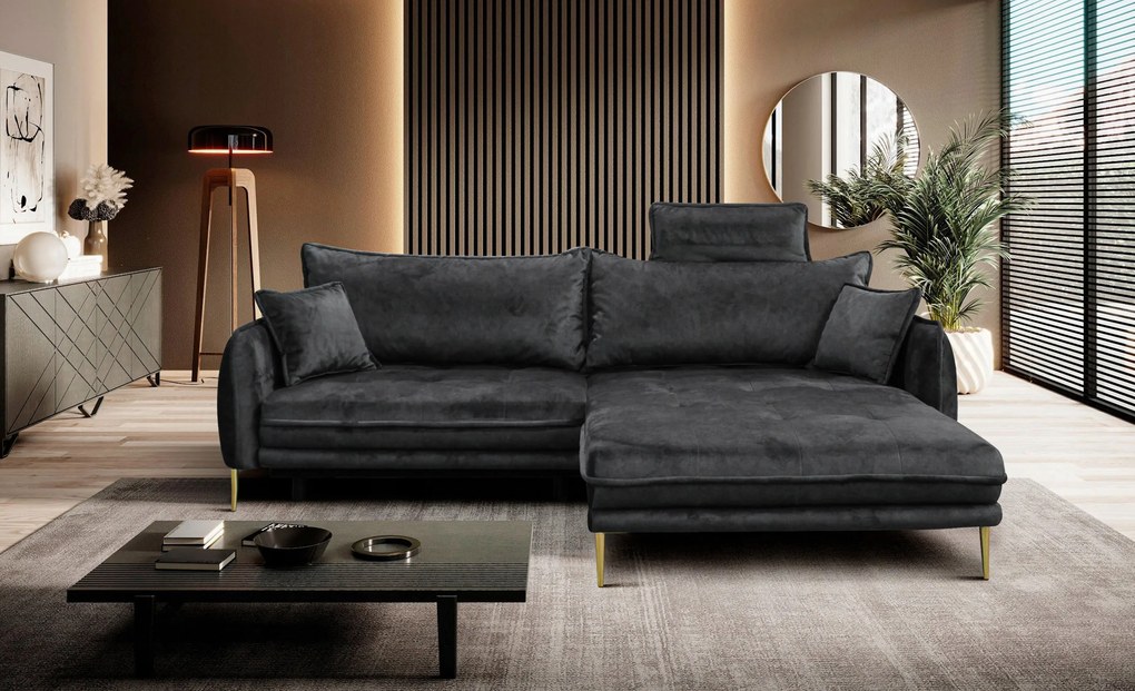 XXXLutz ROHOVÁ SEDAČKA, textil, antracitová MID.YOU - Sedací soupravy - 001574006215