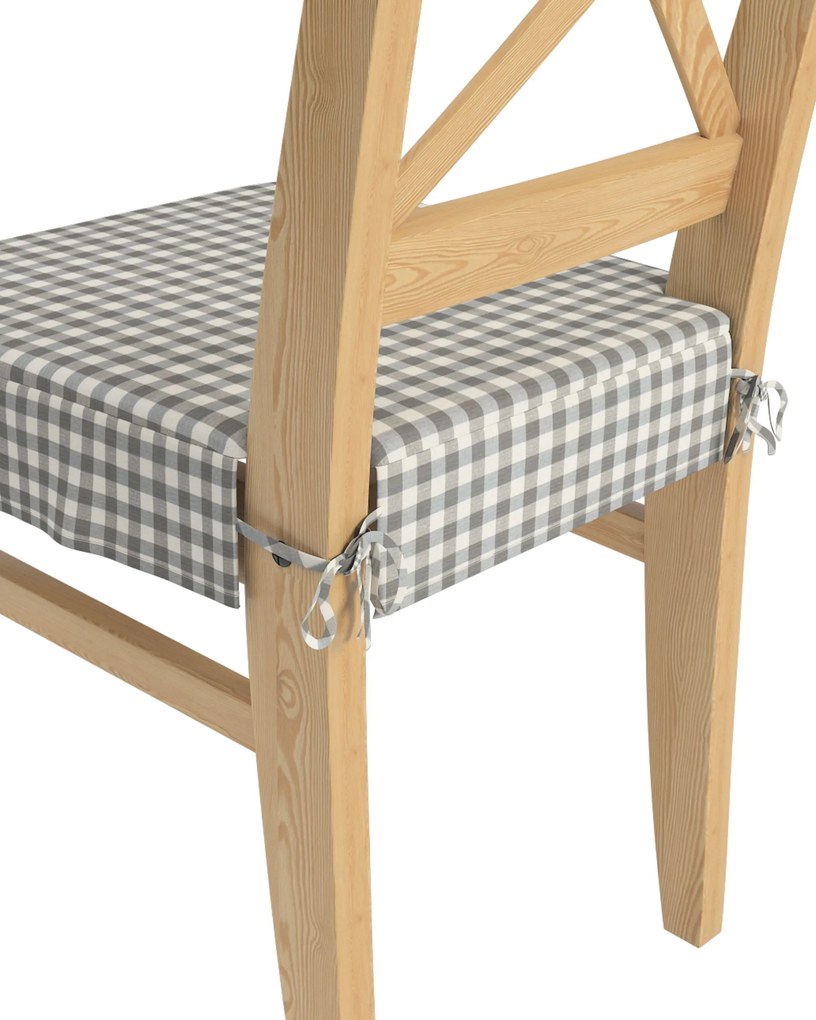 Sedák na židli IKEA Ingolf barva šedá látka vzorované