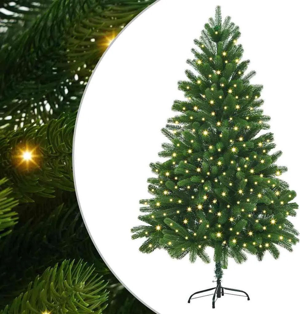 Vánoční stromeček s 300 LED diodami s stojanem Zelená 180 cm PE 3396327