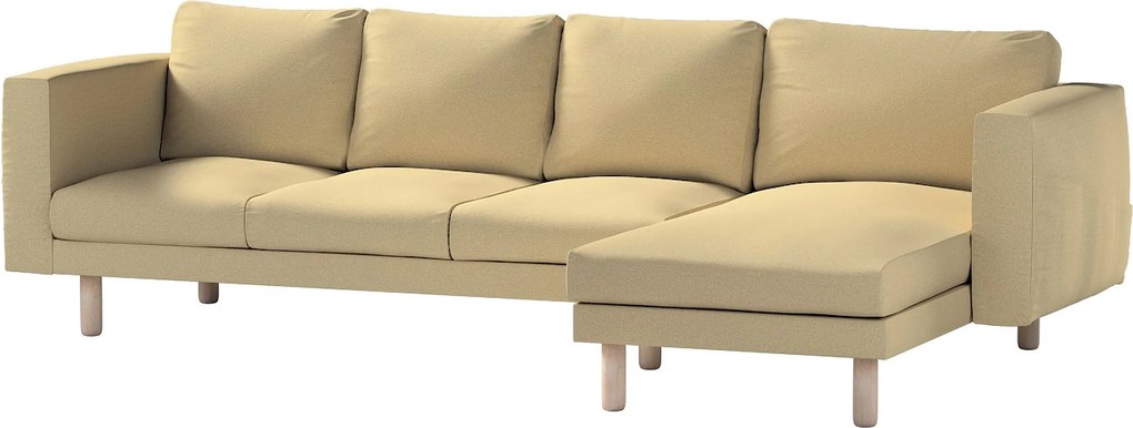 Potah na pohovku IKEA Norsborg 4-místná se šezlongem barva zelená látka pletený vzor