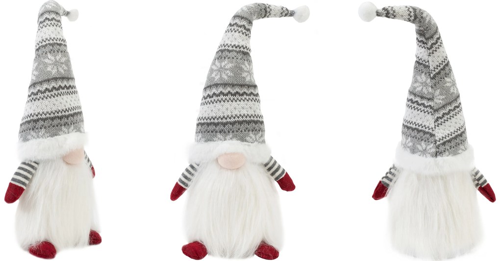 Tutumi, vánoční trpaslík 47cm 22623, šedá, CHR-09911