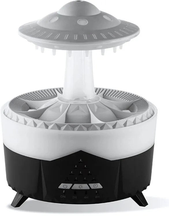 Verk Group Vlhčič vzduchu, diffuzér vůně, led lampa ve tvaru ufo s dálkovým ovládáním
