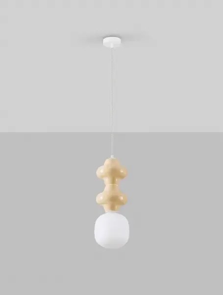 LED žlutobílý designový lustr Clio