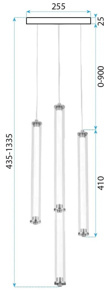 Toolight Moderní LED osvětlení TUBE G024-4CPR zlaté