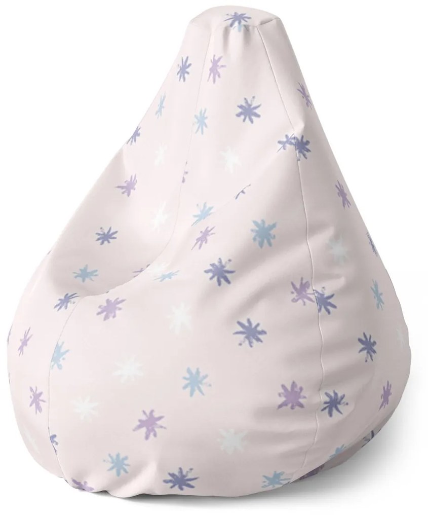 Sablio Sedací vak Pear Barevné hvězdy - 70 x 95 x 15 cm