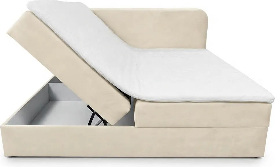 Čalouněná postel boxspring FORENA 160x200 cm tmavě zelená Matrace: Matrace Bonell pružinová