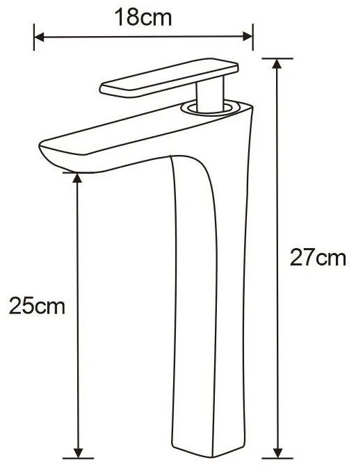 Mexen Indus, vysoká umyvadlová baterie, chromová, 744610-00