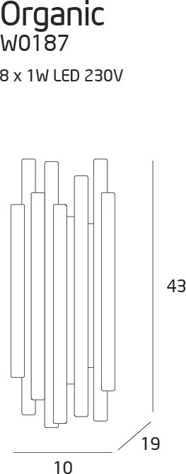 Nástěnné LED osvětlení MAXlight ORGANIC W0187
