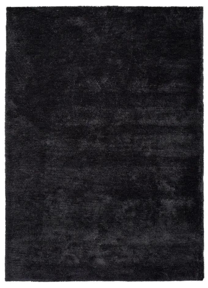 Antracitově černý koberec Universal Shanghai Liso, 140 x 200 cm