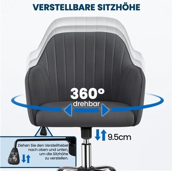 Sada 2 ks – Kancelářská židle Yaheetech (257228413149)