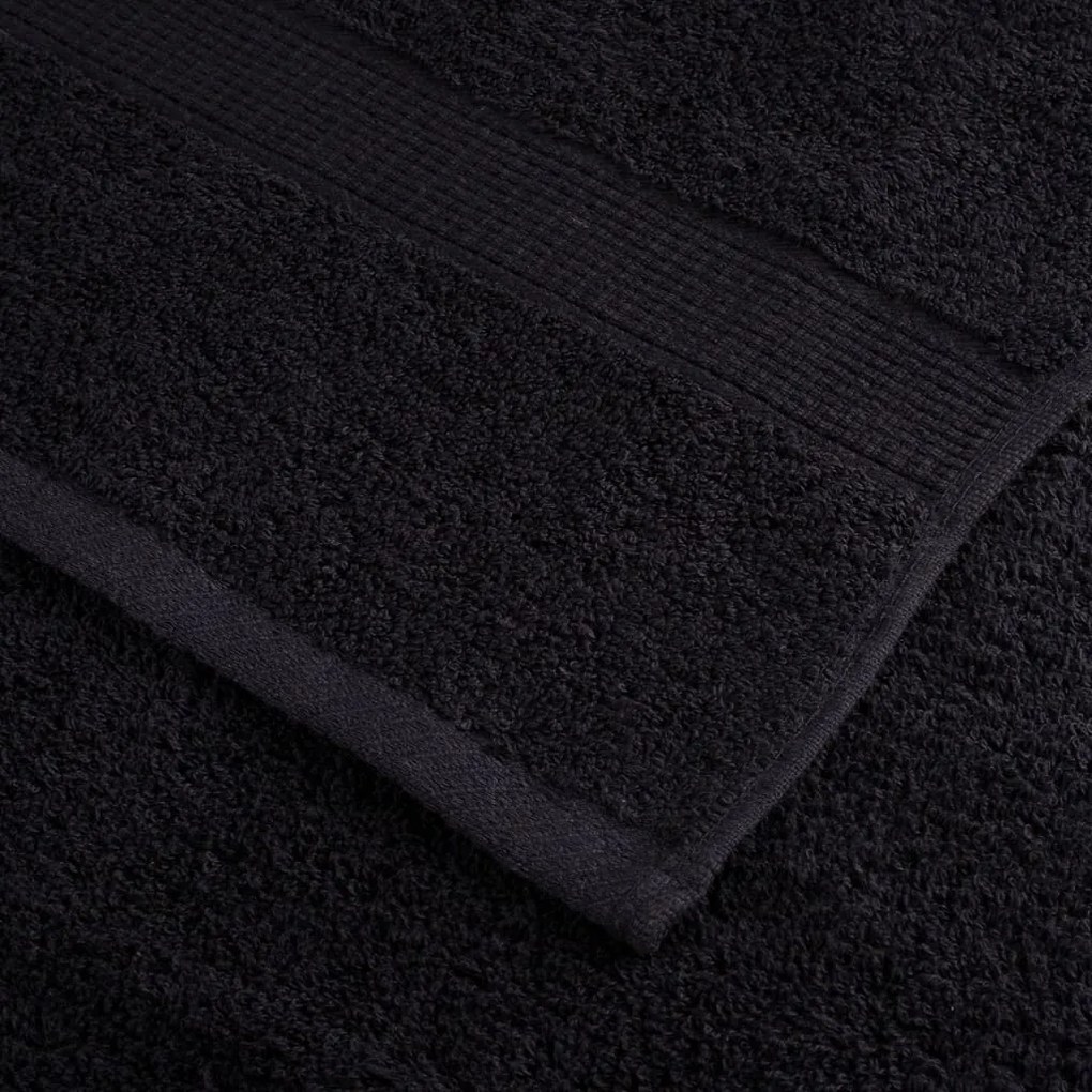 Premium ručníky SOLUND 4 ks černé 70 x 140 cm 600 g/m² 137429