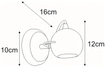 Nástěnné svítidlo K-8002/1 WH z řady SALVA WHITE