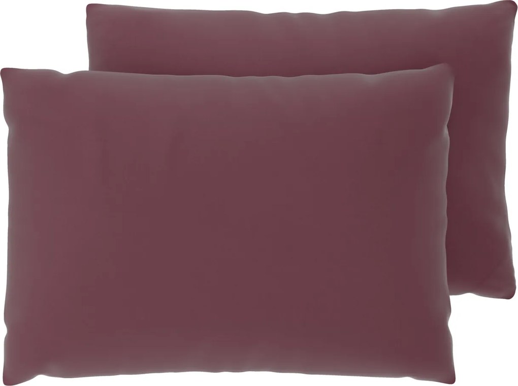 Livarno® Saténový povlak na polštář z mikrovlákna, 2 kusy, 50 x 75 cm. (bordó)