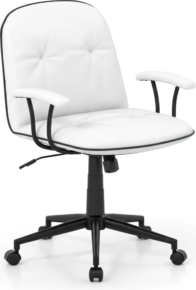 Costway Kancelářská židle ergonomická psací židle z umělé kůže
