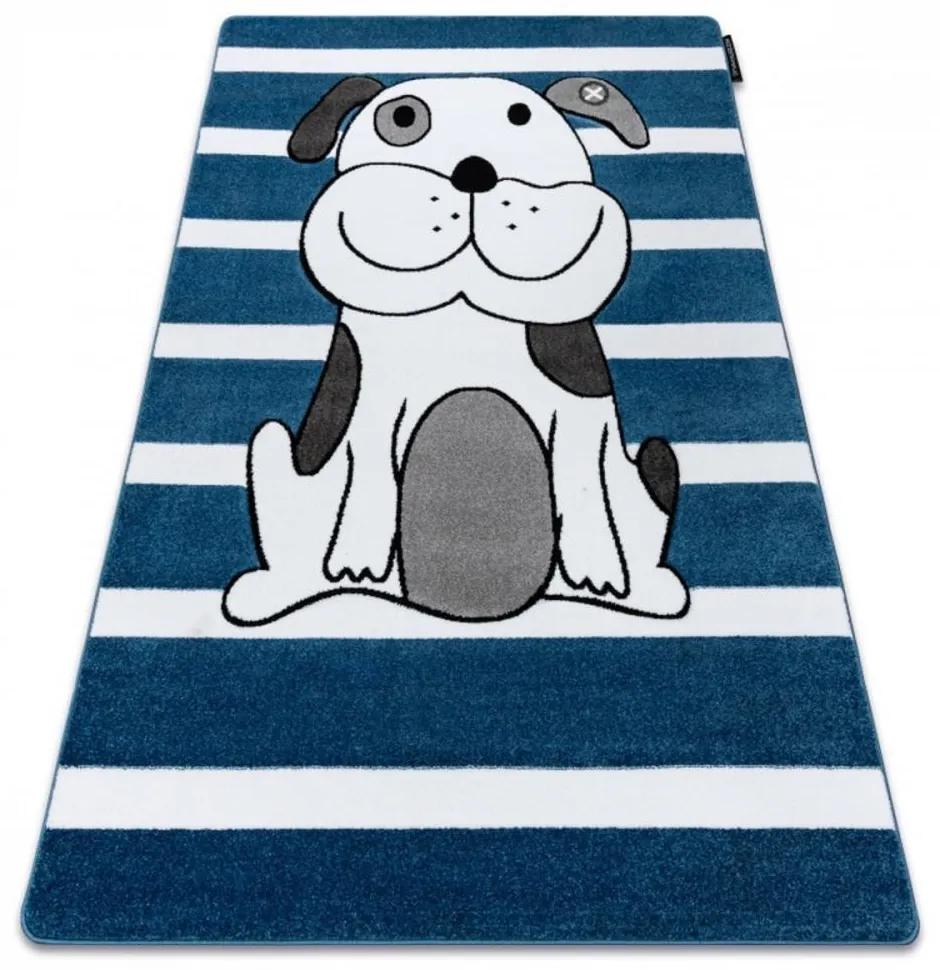 Dětský kusový koberec Pejsek modrý 120x170cm
