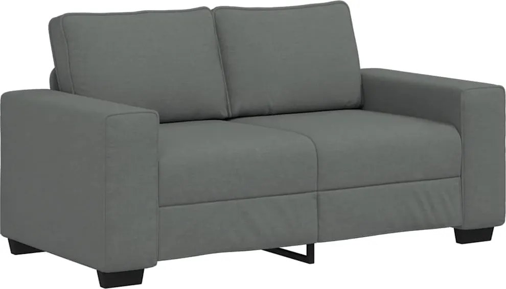 2dílná sedací souprava s poduškami tmavě šedá textil 3324732