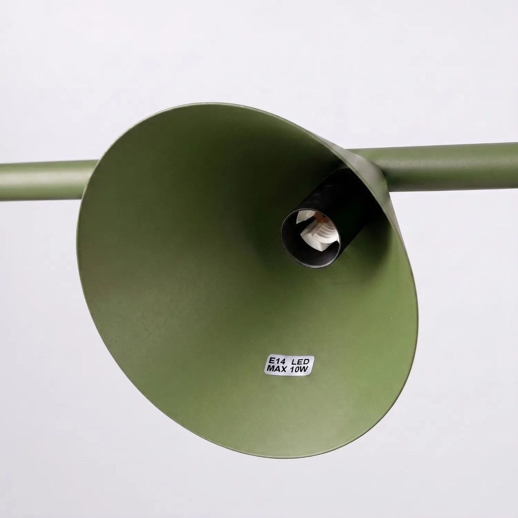 Sollux Lighting Lustr NOX 4L olivově zelený